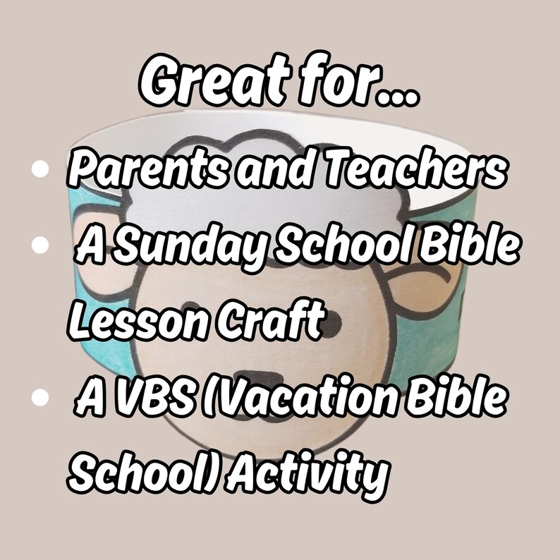 Jesus the Lamb of God Printable Paper Bracelet Craft Activity Sheet for ...