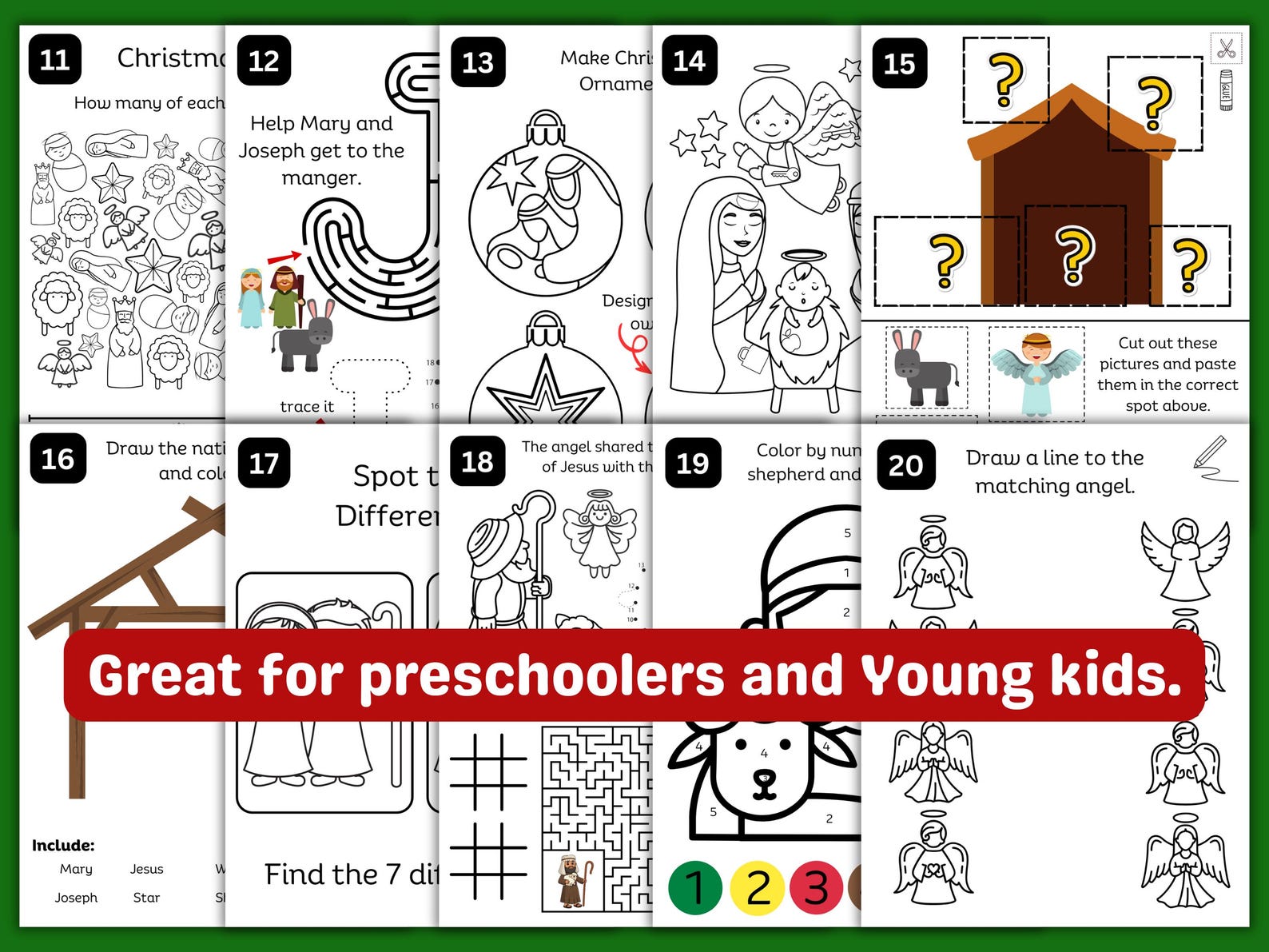 25 Christ Centered Christmas Activity Pages, Christ Centered Countdown ...