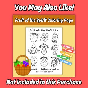 Fruit of the Spirit Mini Book Craft Printable for Kids Christian Sunday ...