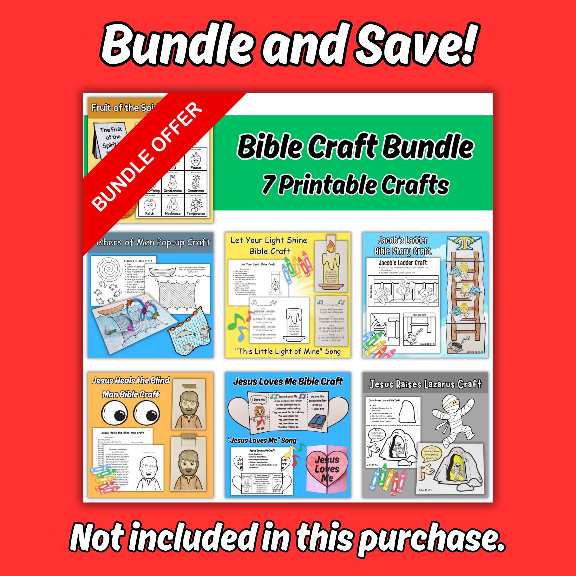 Fishers of Men Pop-up Bible Craft Printable for Kids Sunday School ...