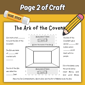 The Ark of the Covenant Kids Interactive Bible Lesson Craft Activity ...