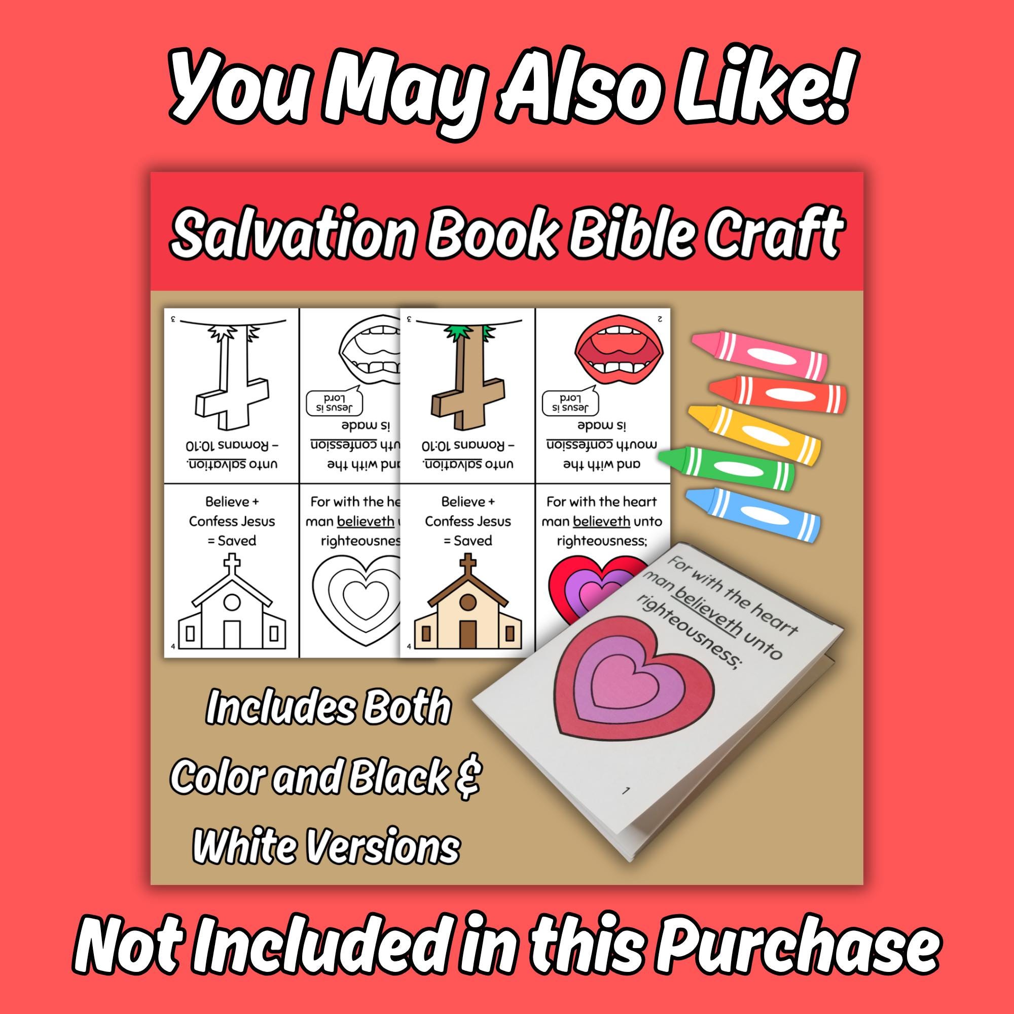 John 3:16 Folding Book Bible Craft, Kids Christian Sunday School Lesson ...