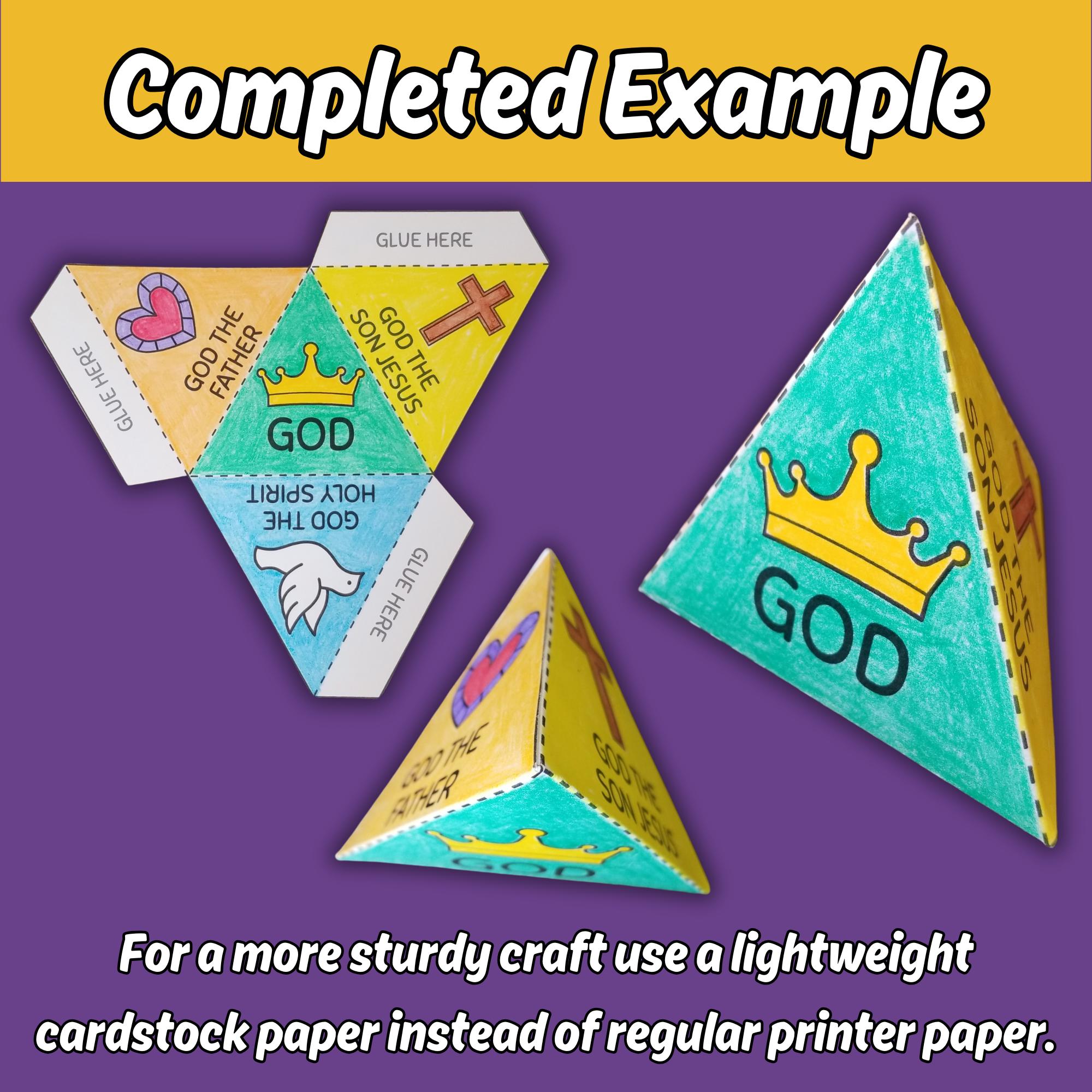 Holy Trinity 3-D Pyramid Craft for Kids Sunday School Bible Lesson ...