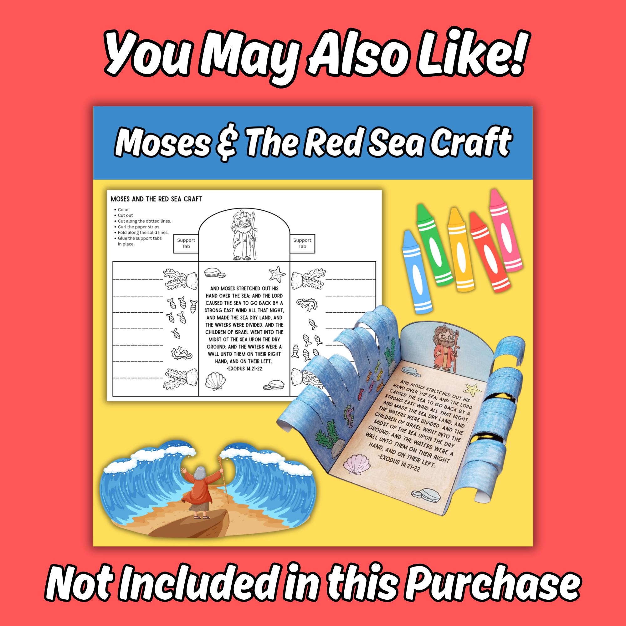 Baby Moses Printable Bible Story Craft for Kids Sunday School Lesson ...