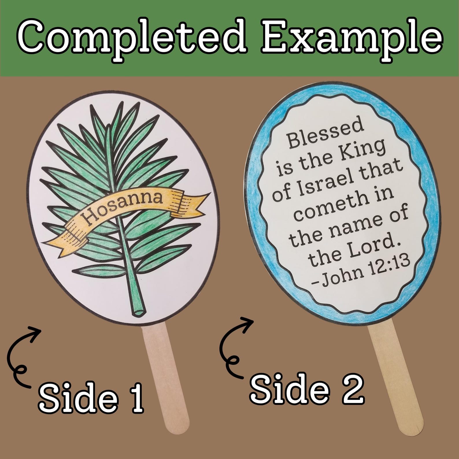 Palm Sunday Fan Craft for Kids Sunday School Bible Lesson, Palm Sunday ...