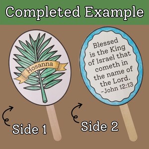 Palm Sunday Fan Craft for Kids Sunday School Bible Lesson, Palm Sunday ...