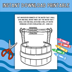Jesus is the Living Water Bible Craft Printable for Kids Sunday School ...