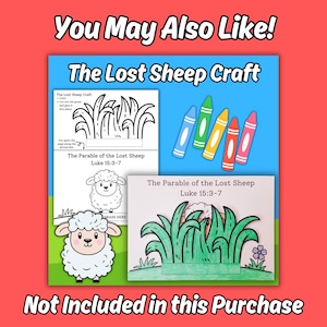 The Parable of the Lost Sheep Bible Story Cotton Ball Craft Printable ...