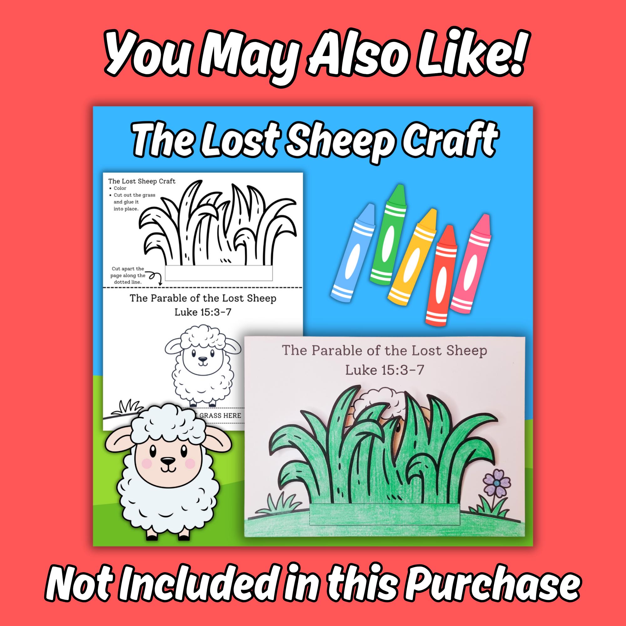 The Parable of the Lost Sheep Bible Story Cotton Ball Craft Printable ...