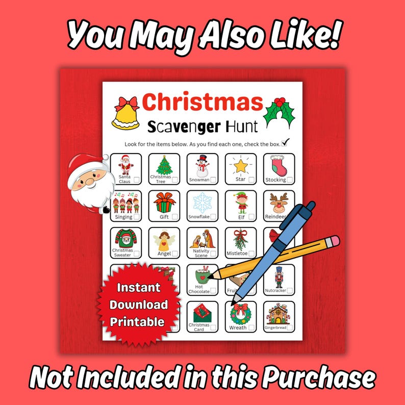 Kids Church Scavenger Hunt Activity Printable, Indoor Scavenger Hunt ...