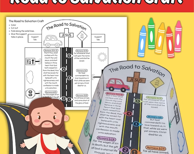 Roman's Road Printable Bookmark. Bright. ESV - Etsy