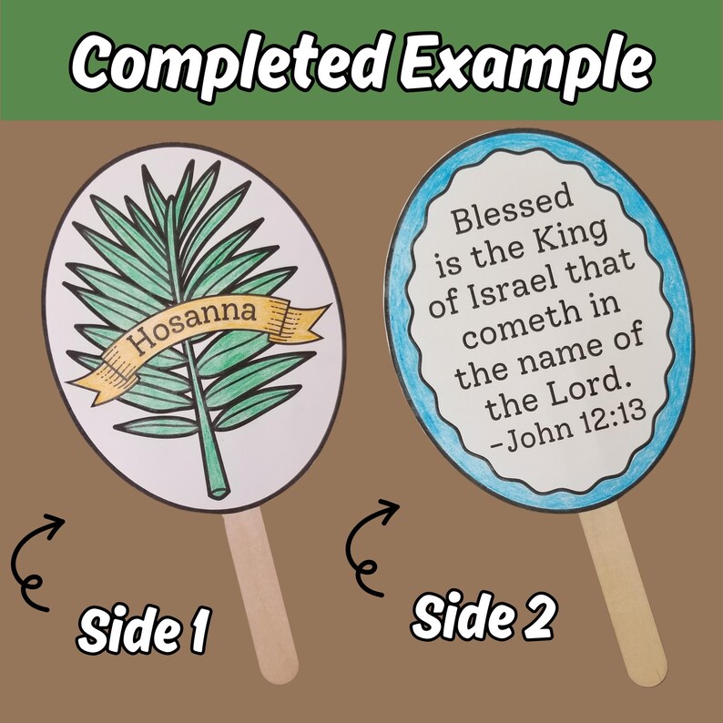 Palm Sunday Fan Craft for Kids Sunday School Bible Lesson, Palm Sunday ...