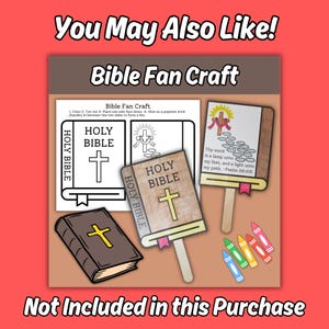 Church Fan Craft for Kids Sunday School Bible Lesson, Printable Color ...