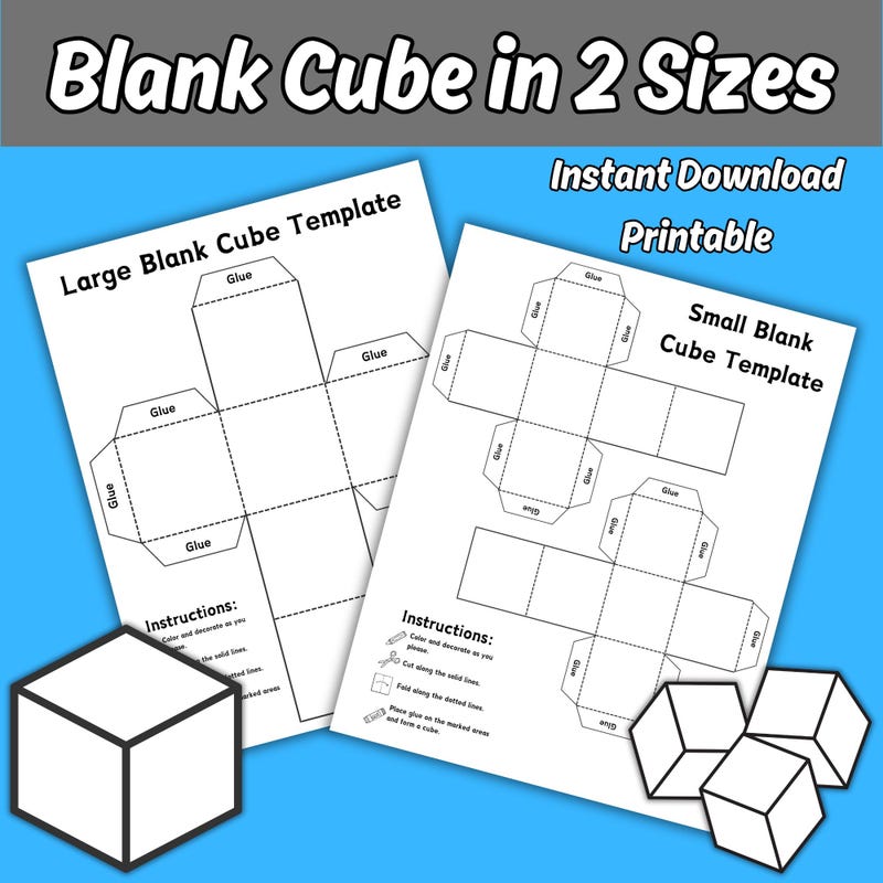 Cubes Template - Etsy