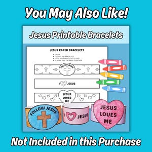 Jesus the Lamb of God Printable Paper Bracelet Craft Activity Sheet for ...