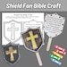 Shield Fan Bible Craft for Kids Sunday School Bible Lesson, Printable ...