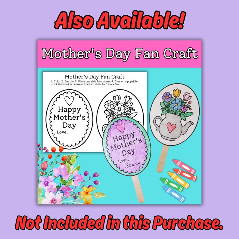 Mother's Day Flower Pot Craft Printable Activity for Kids Mother's Day ...
