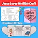 Jesus Loves Me Bible Craft Printable for Kids Bible Lesson, Jesus Loves ...