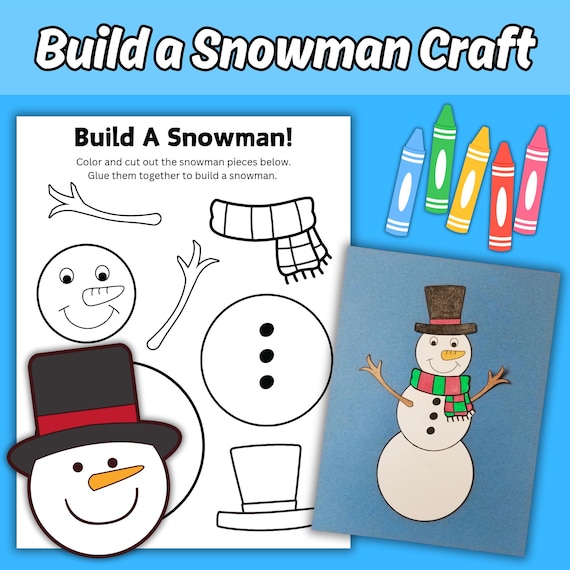 Construye Un Muñeco De Nieve Imprimible
