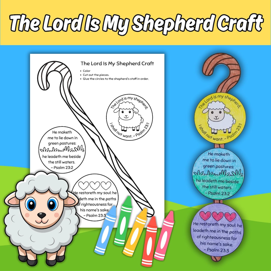 The Lord is My Shepherd Craft for Kids Sunday School Bible Lesson ...