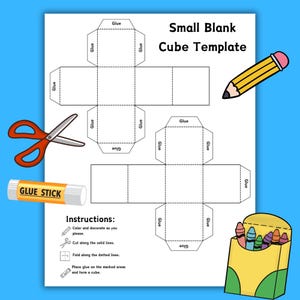 Blank Cube Templates, Printable Blank Story Cube Pattern Activity Sheet ...