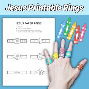 Jesus Printable Paper Rings Craft for Kids Sunday School Bible Lesson ...