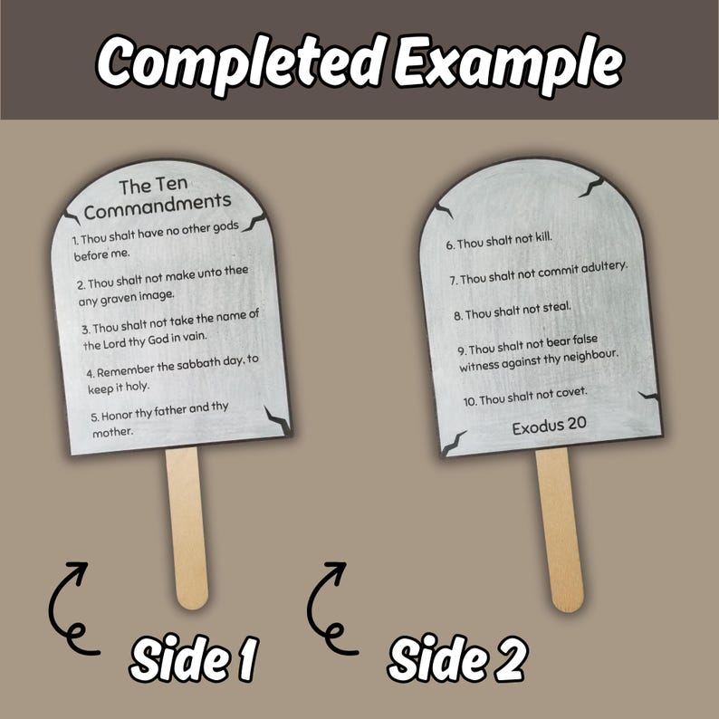 The Ten Commandments Fan Craft for Kids Sunday School Bible Lesson ...