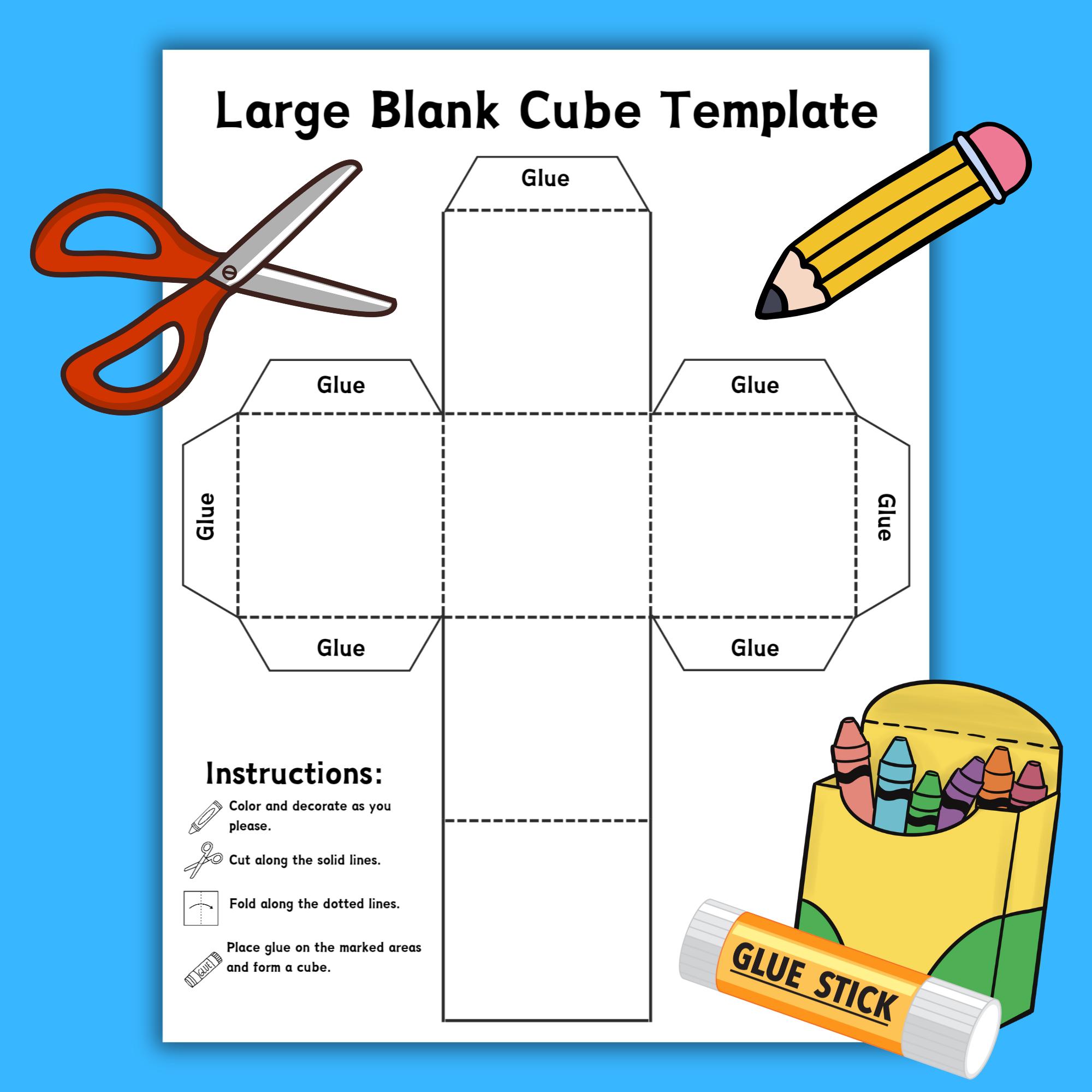 Blank Cube Templates, Printable Blank Story Cube Pattern Activity Sheet ...