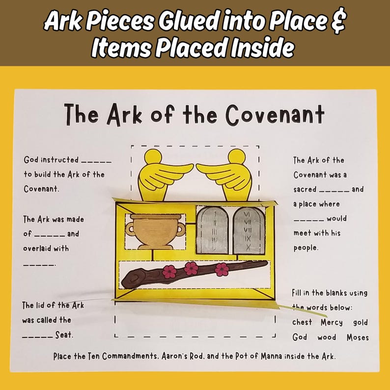The Ark of the Covenant Kids Interactive Bible Lesson Craft Activity ...