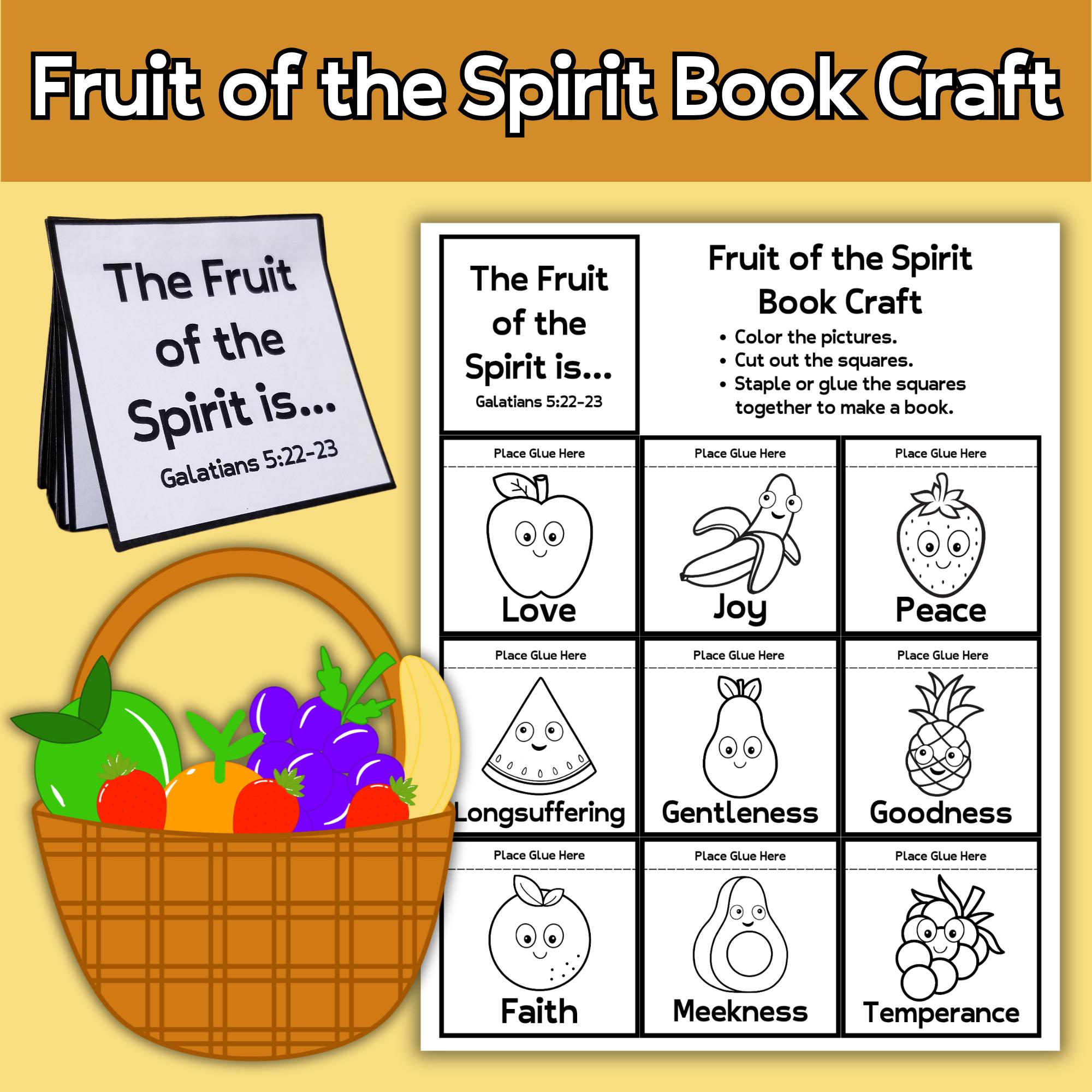 Fruit of the Spirit Mini Book Craft Printable for Kids Christian Sunday ...