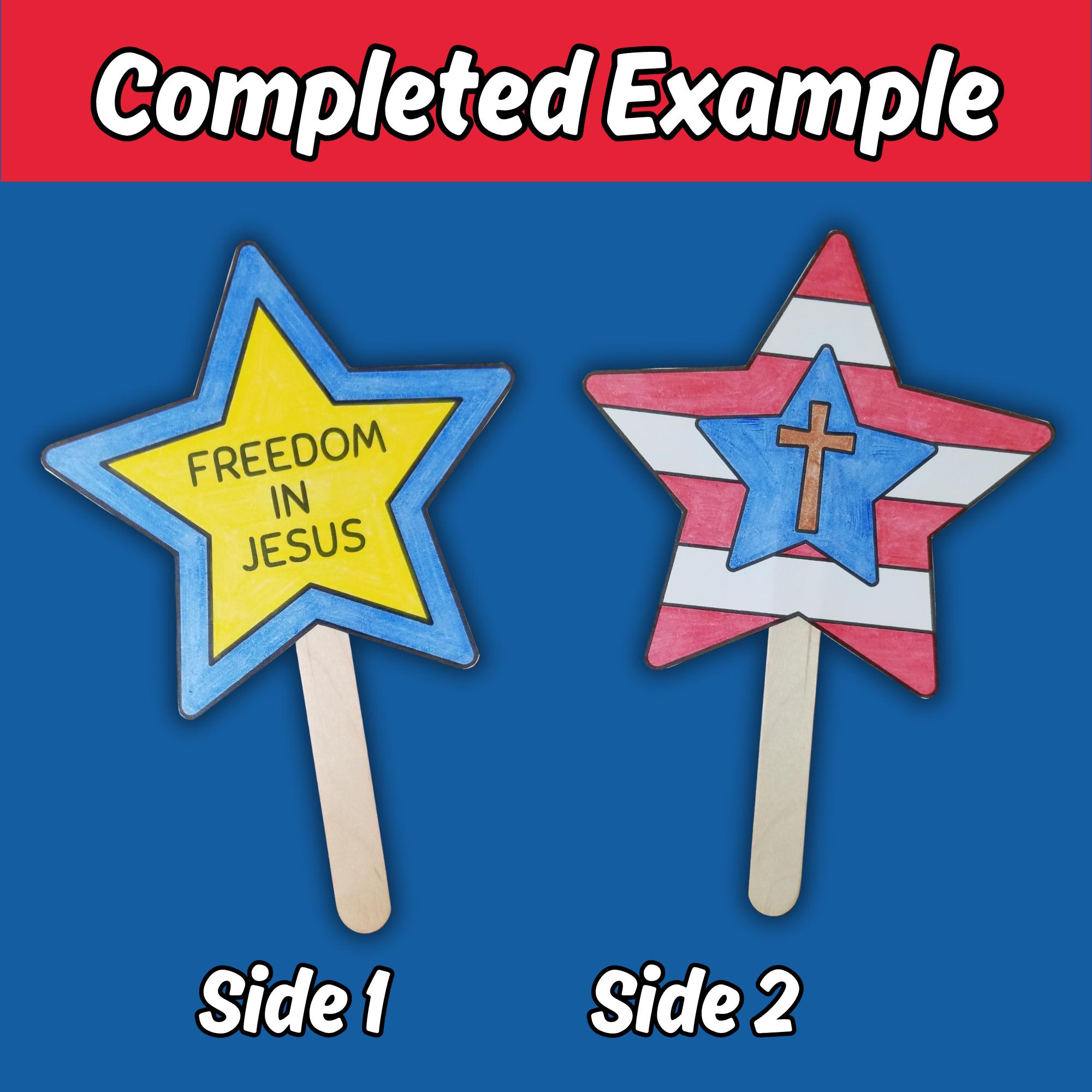 Freedom in Jesus Fan Craft for Kids Independence Day Sunday School ...