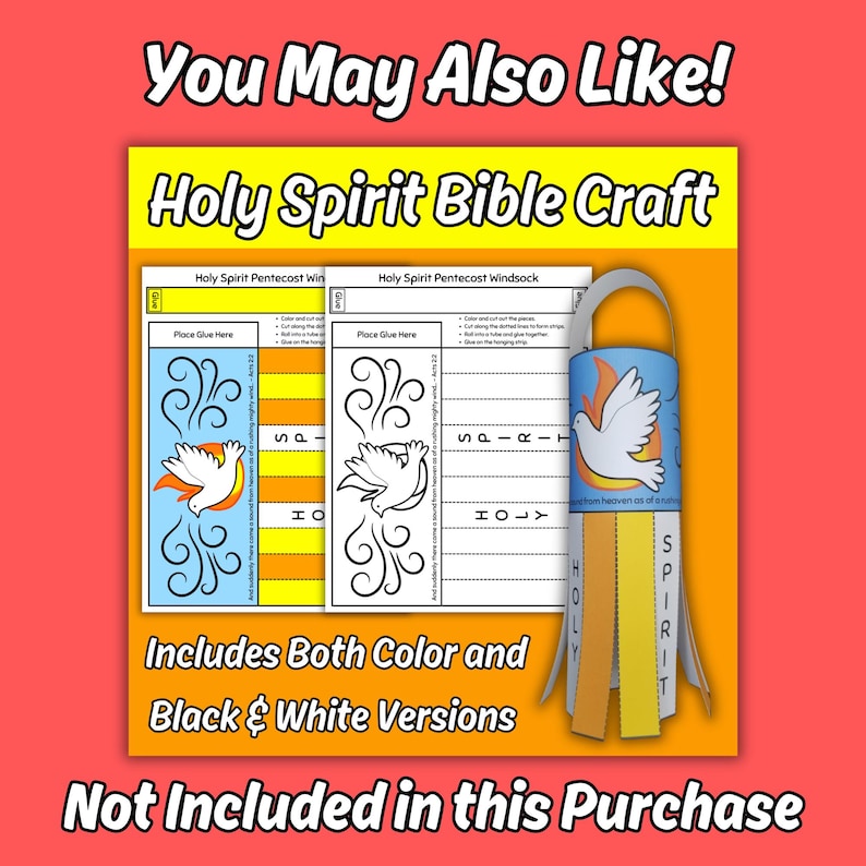 Spirit of God Dove Craft Printable for Kids Sunday School Bible Lesson ...