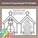 Church Fan Craft for Kids Sunday School Bible Lesson, Printable Color ...