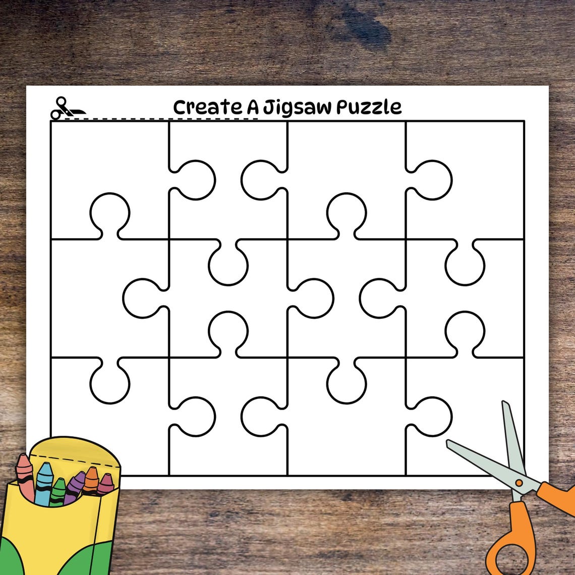 Create A Puzzle, Create Your Own Jigsaw Puzzle Activity Worksheet for ...