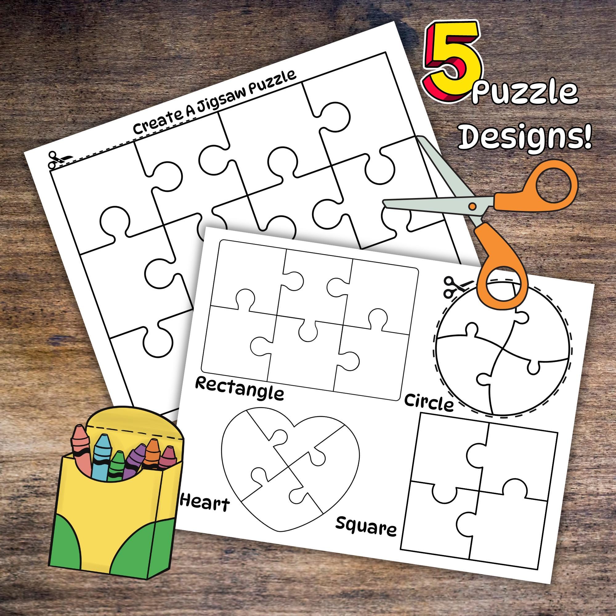 Create A Puzzle, Create Your Own Jigsaw Puzzle Activity Worksheet for ...