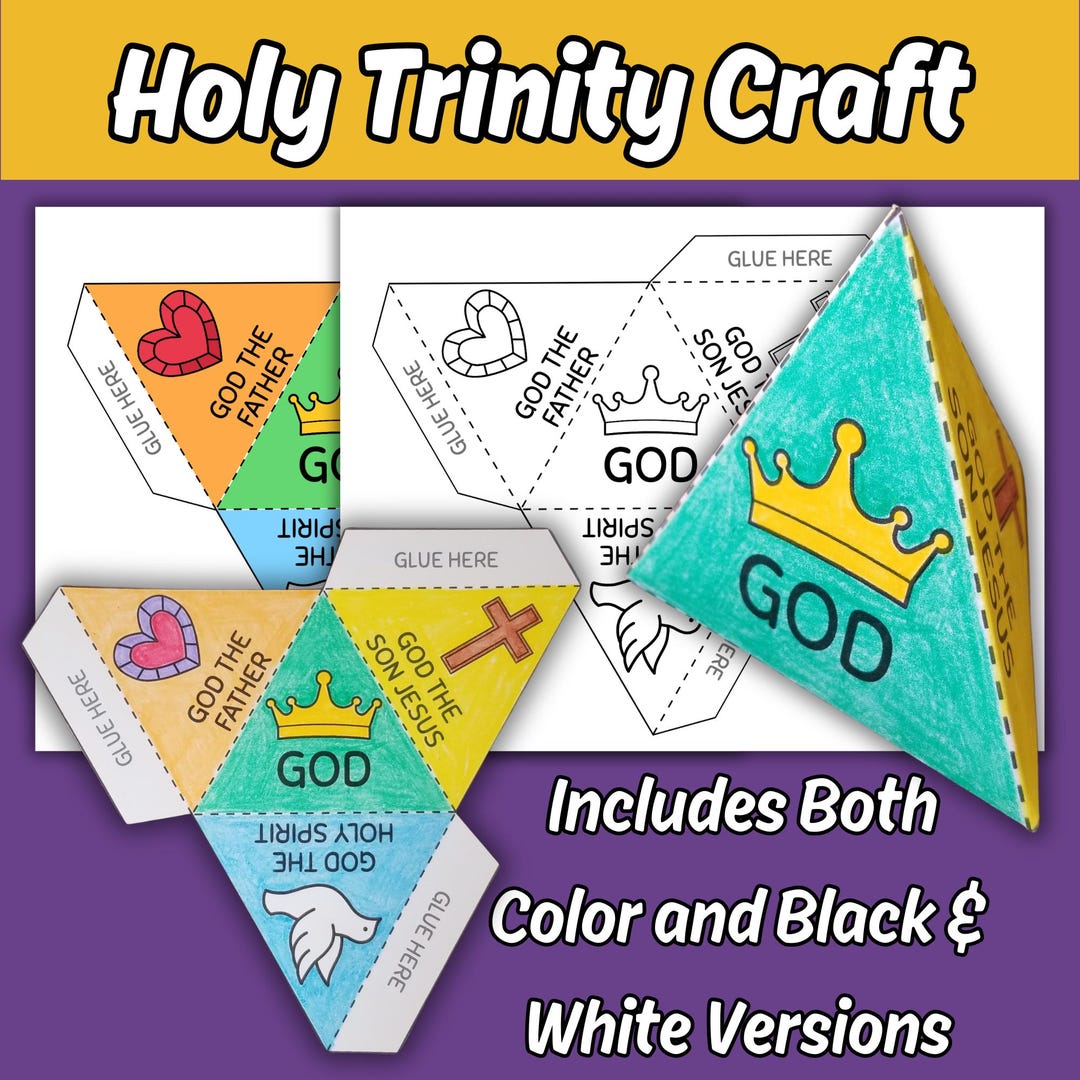 Holy Trinity 3-D Pyramid Craft for Kids Sunday School Bible Lesson ...