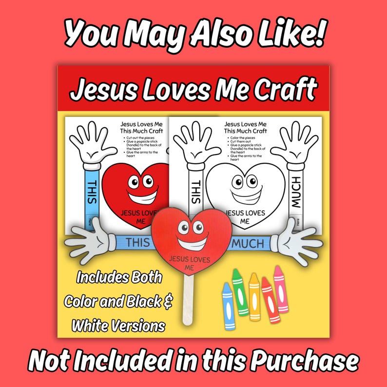 I Love Jesus Heart Fan Craft for Kids Sunday School Bible Lesson ...