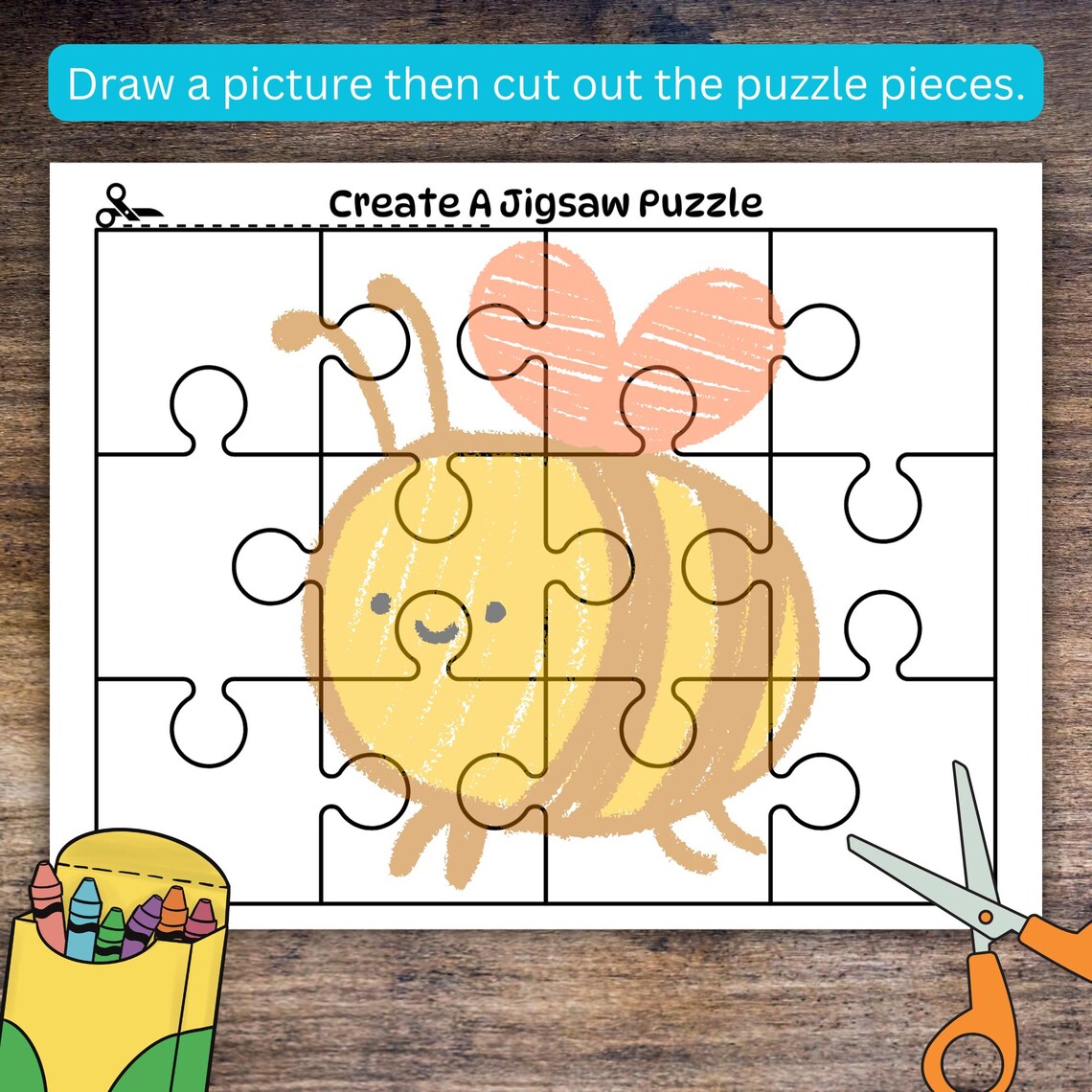 Create A Puzzle, Create Your Own Jigsaw Puzzle Activity Worksheet for ...