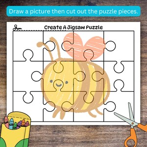 Create A Puzzle, Create Your Own Jigsaw Puzzle Activity Worksheet for ...