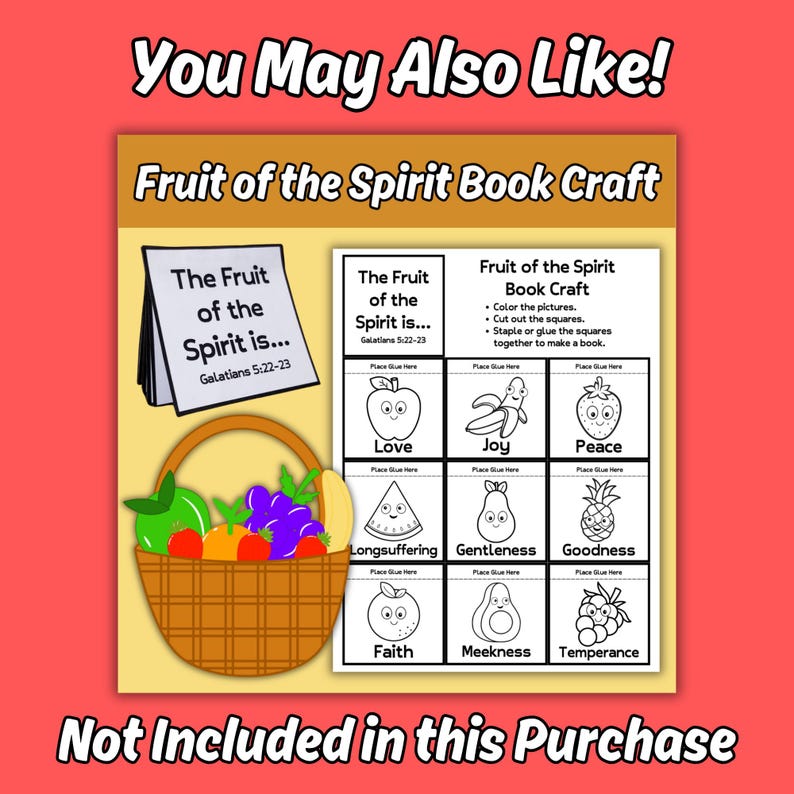Fruit of the Spirit Coloring Activity Placemat Printable for Kids ...