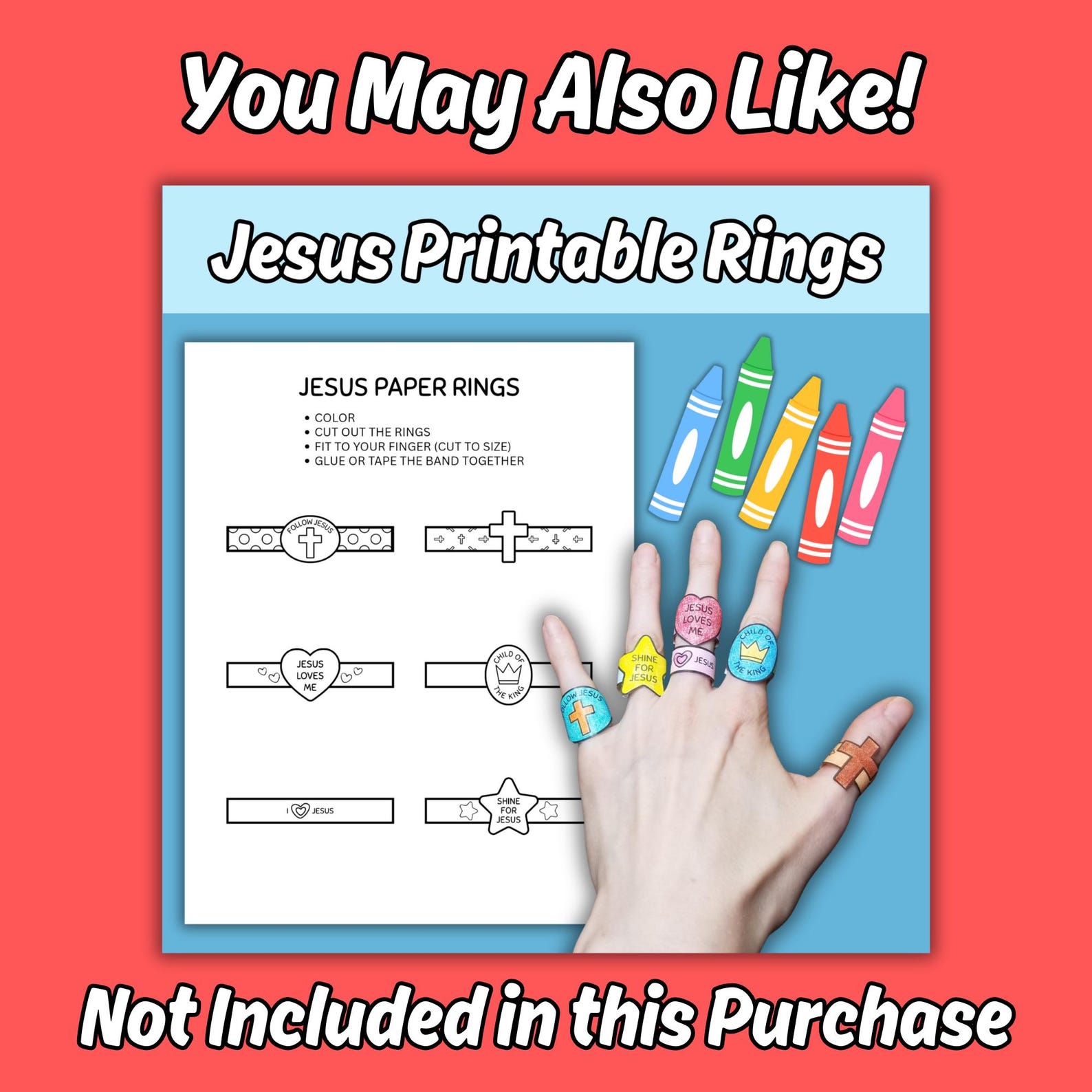 Jesus Printable Paper Bracelets Craft for Kids Sunday School Bible ...