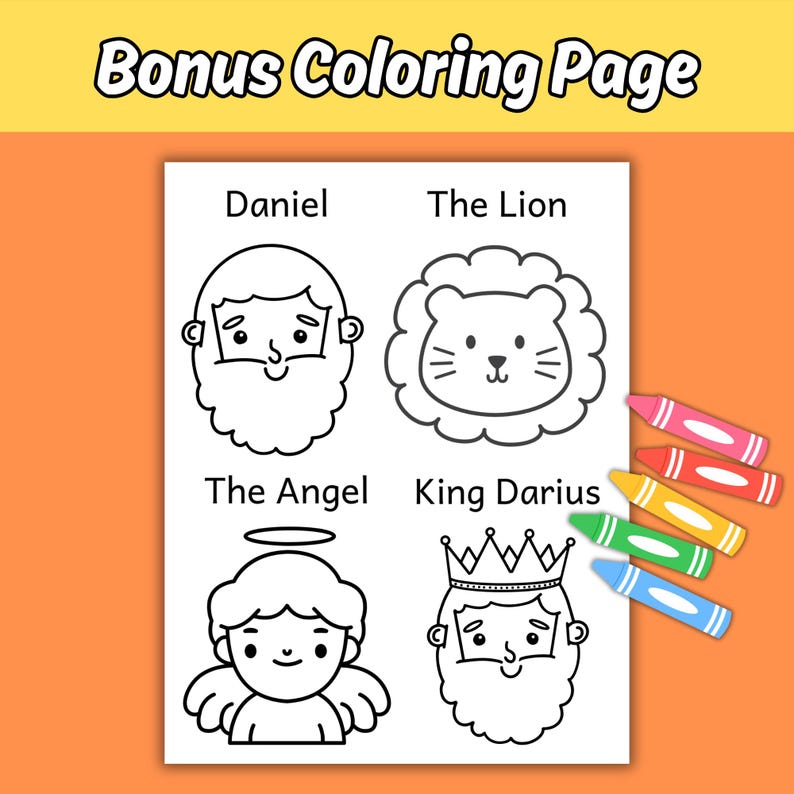 Daniel and the Lions' Den Bible Story Printable Activity Placemat ...