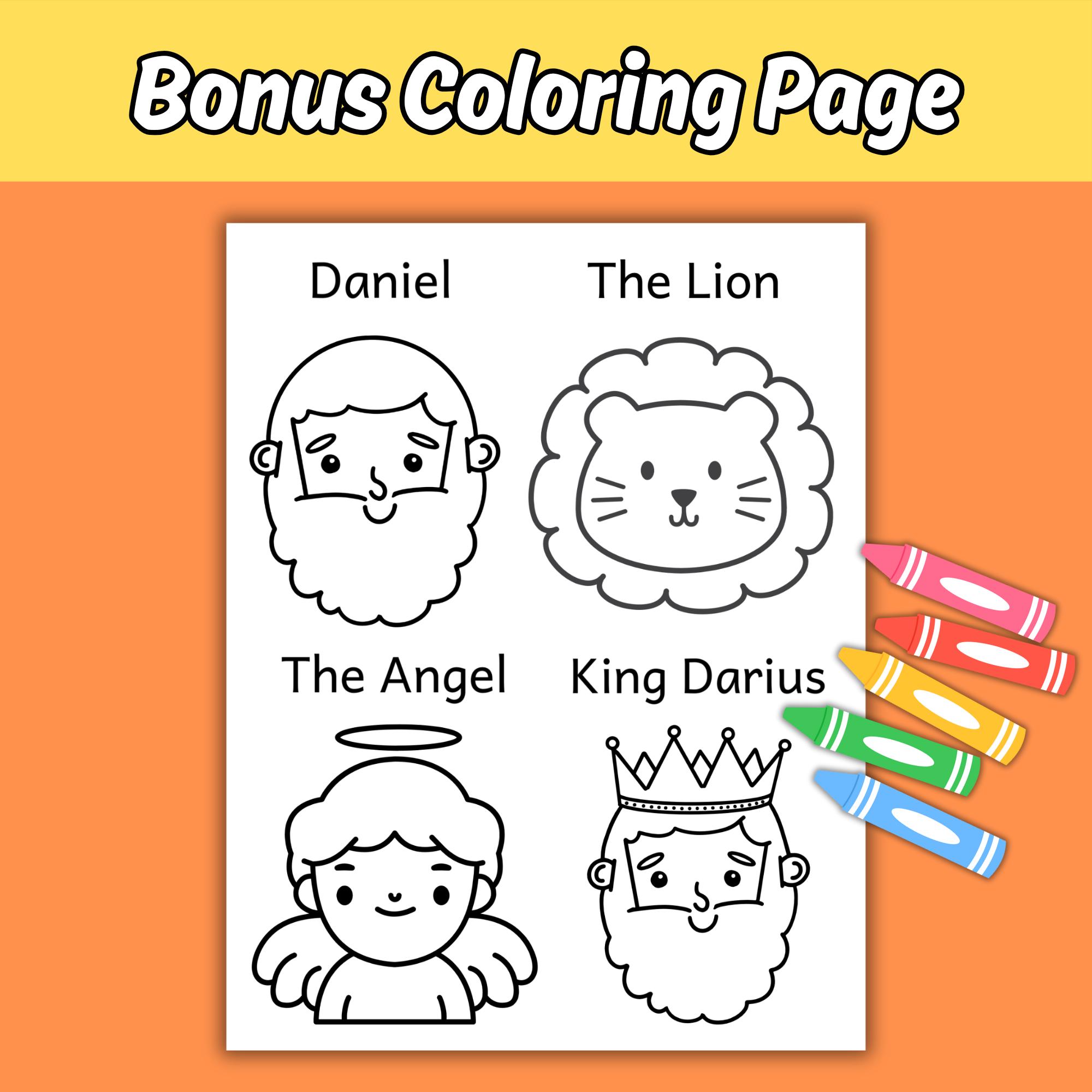 Daniel and the Lions' Den Bible Story Printable Activity Placemat ...