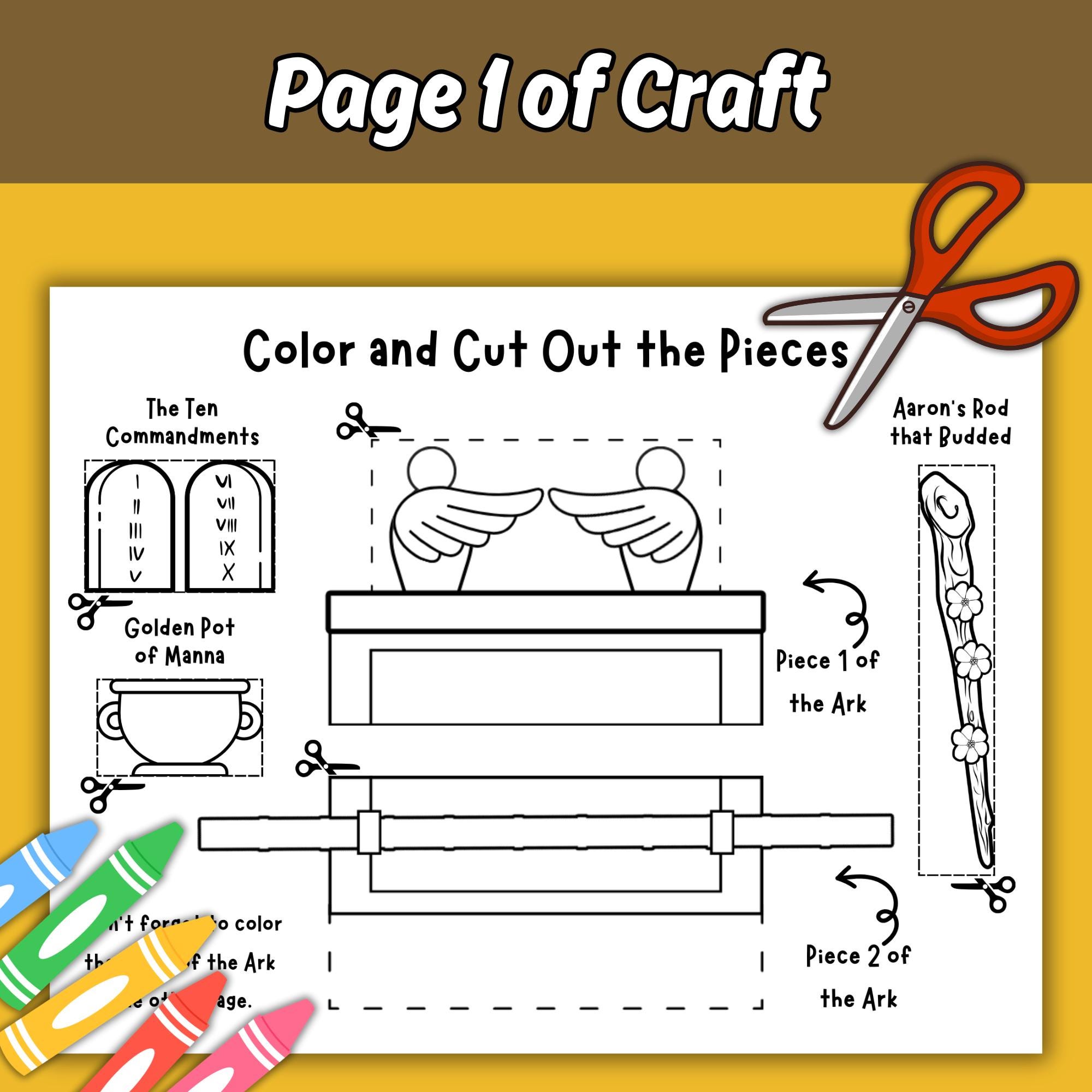 The Ark of the Covenant Kids Interactive Bible Lesson Craft Activity ...