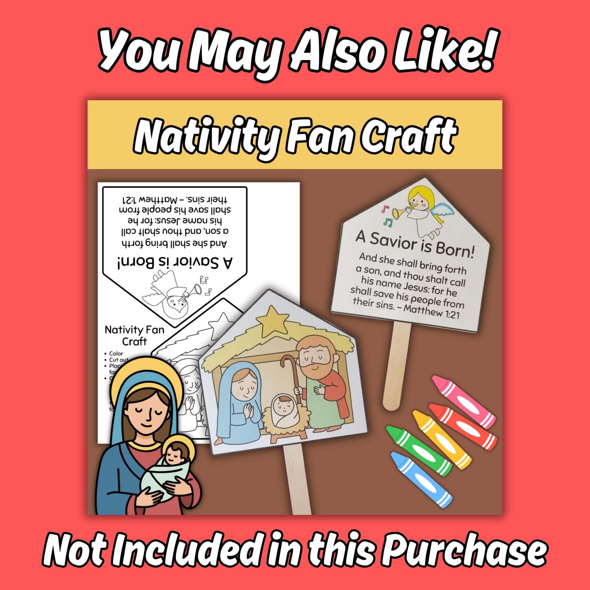 The Birth of Jesus Cube Craft Sunday School Church Lesson for Kids ...