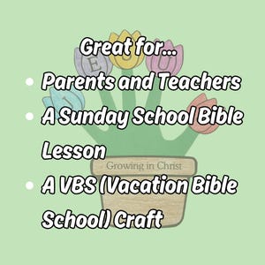 Growing in Christ Jesus Flower Craft Printable Activity for Kids Sunday ...