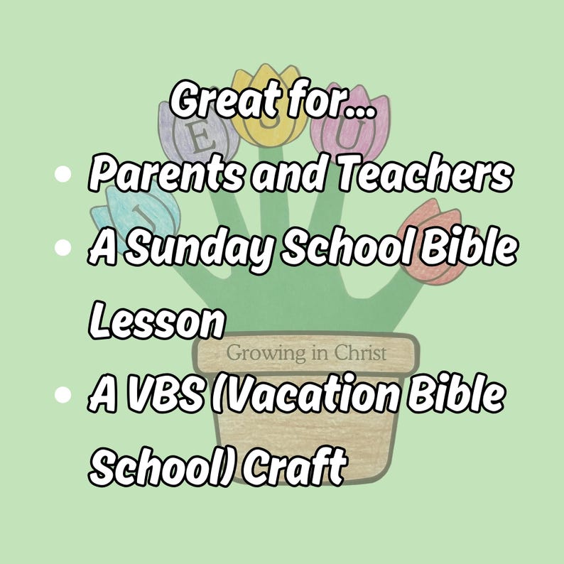 Growing in Christ Jesus Flower Craft Printable Activity for Kids Sunday ...