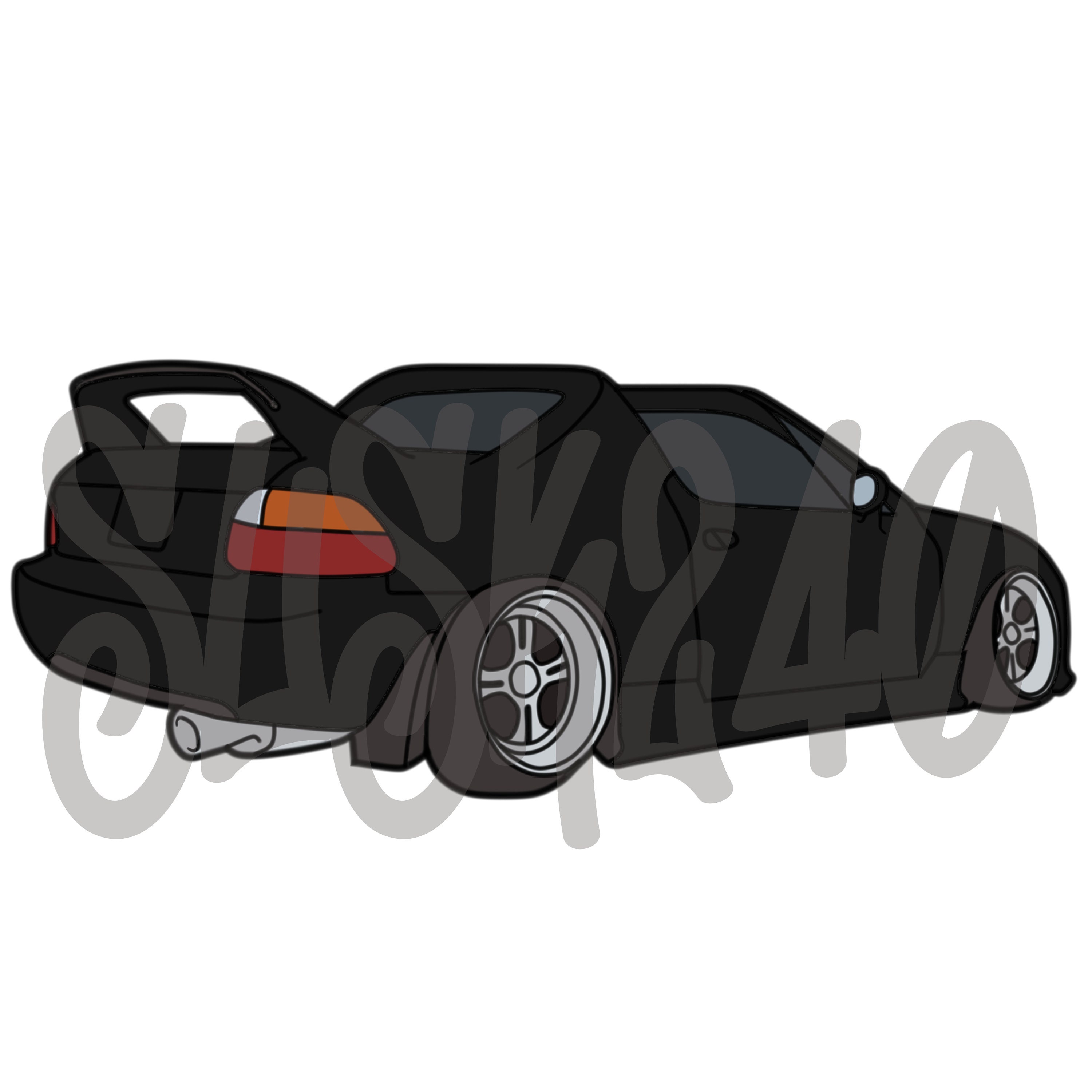 Jdm Del Sol Car Honda Embroidery File Digital File Only - BLACK - Etsy