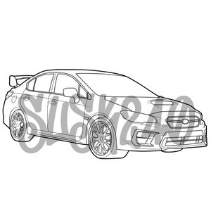 Wrx Sti Subaru Clipart - Etsy