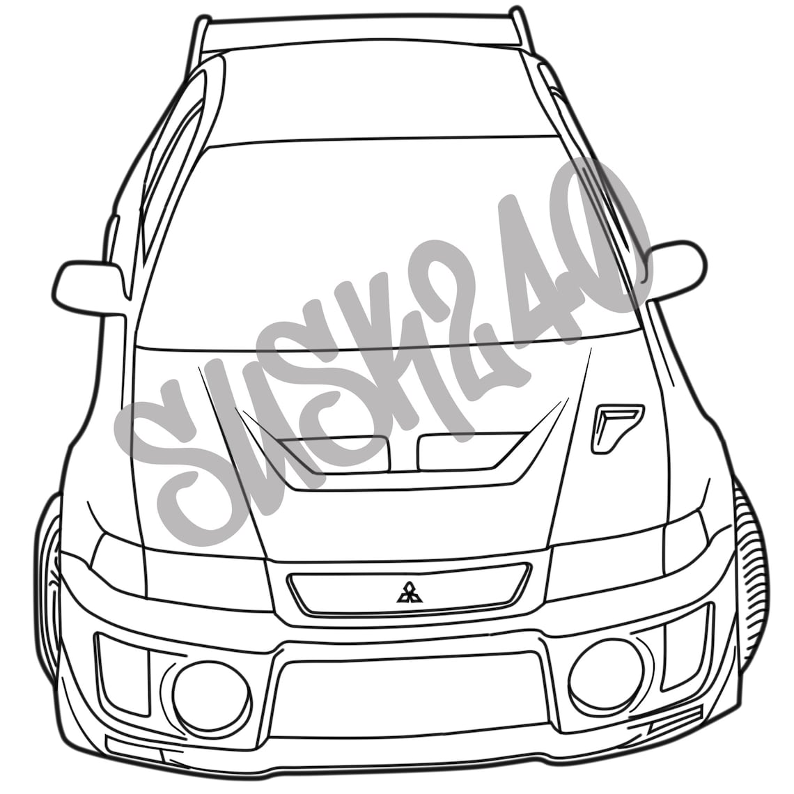Evo Evolution SVG, Car Outline, Car Clipart, Vehicle SVG, Car PNG ...
